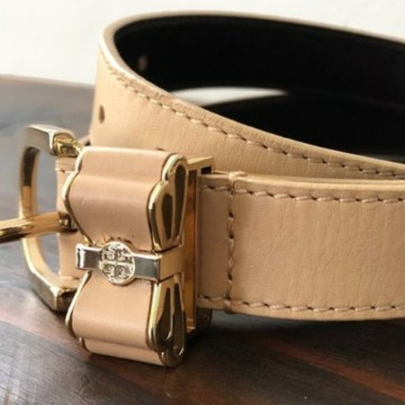 Tory Burch | Accessories | Tory Burch Tan Bow Leather Belt Size ...